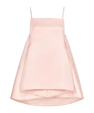 Givenchy Sliced Mini Dress In Satin With Cape Effect