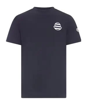 Moncler Striped Logo Patch T-shirt