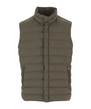 Herno Quilted Down Vest - Brown