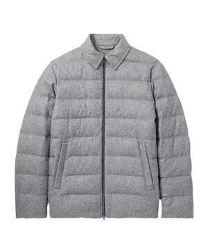 Herno Long-sleeved Down Jacket With Zip-up Closure
