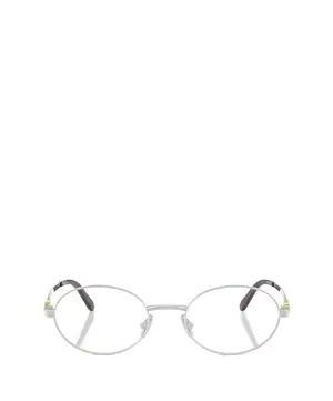 Miu Miu Oval Frame Eyeglasses - Silver