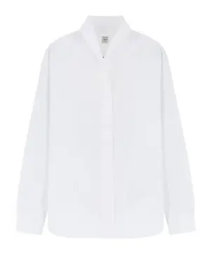 TOTEME High Collar Long Sleeve Shirt