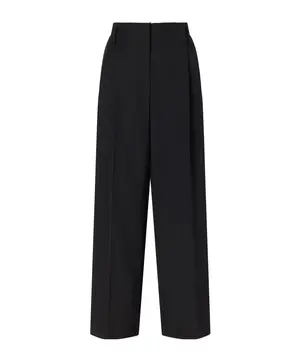 Magda Butrym Crochet-trim Belted Wide-leg Trousers