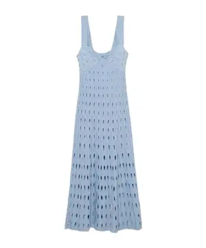 Simkhai Christina Cut-out Knit Midi Dress - Tidepool