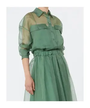 Max Mara Sheer Layered Shirt - Green
