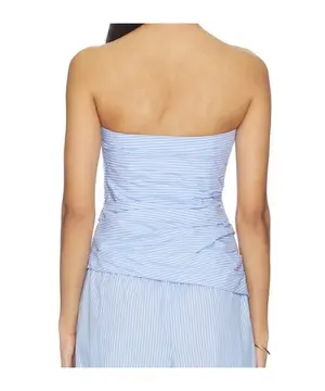 Simkhai Emerson Ruched Strapless Bustier Top