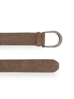 Brunello Cucinelli Suede Buckle Belt - Brown