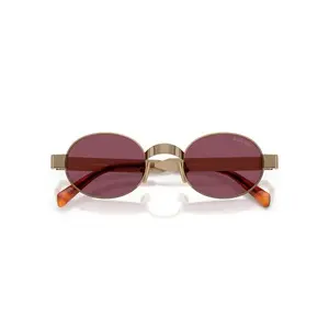 Miu Miu Oval Frame Sunglasses - Red