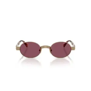 Miu Miu Oval Frame Sunglasses - Red