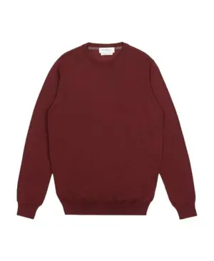FERRAGAMO Burgundy Round Neck Sweater - Red