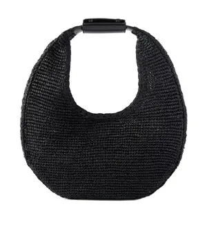 Staud Large Raffia Tote - Black