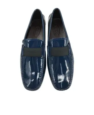 TOD'S Patent Leather Loafers With Elastic Detailing