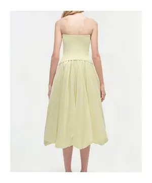 Simkhai Strapless Balloon-skirt Midi Dress - Sunglow