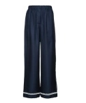 Dior Lace Detail Wide Leg Pants - Gray