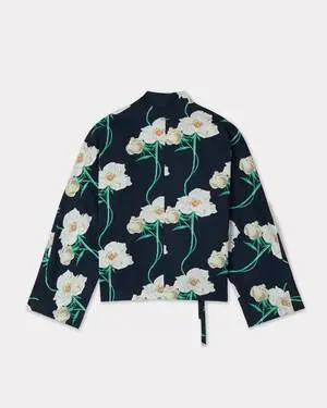 Kenzo Floral Print Kimono Wrap Jacket