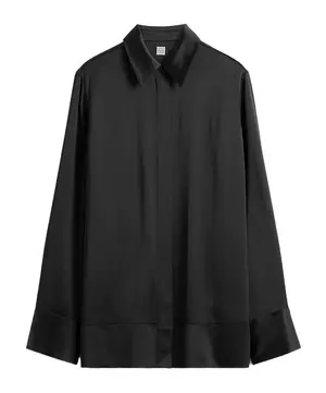TOTEME Soft Tuxedo Shirt - Black