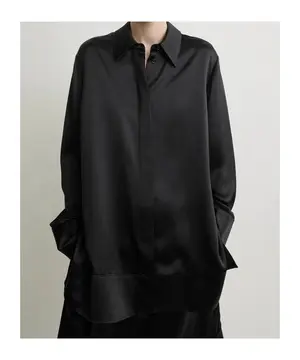 TOTEME Soft Tuxedo Shirt - Black