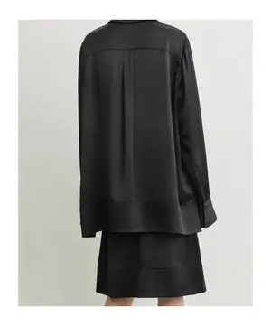 TOTEME Soft Tuxedo Shirt - Black