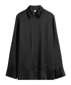 TOTEME Long-sleeved Tuxedo Shirt - Black
