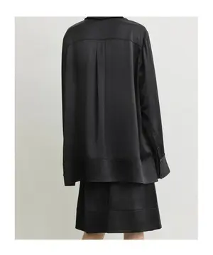 TOTEME Long-sleeved Tuxedo Shirt - Black