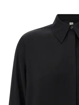 TOTEME Long-sleeved Tuxedo Shirt - Black