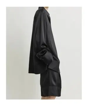 TOTEME Long-sleeved Tuxedo Shirt - Black