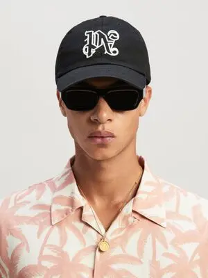 Palm Angels Monogram Embroidered Baseball Cap