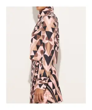 Emilio Pucci Geometric Print Cropped Shirt