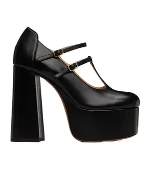 Chloé Platform Mary Jane Heeled Pumps - Black