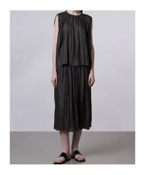 ROBERTO COLLINA Pleated High Neck Top