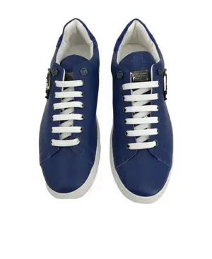 Philipp Plein Logo Detail Lace-up Sneakers - Blue