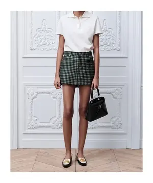 Dior Plaid Mini Skirt