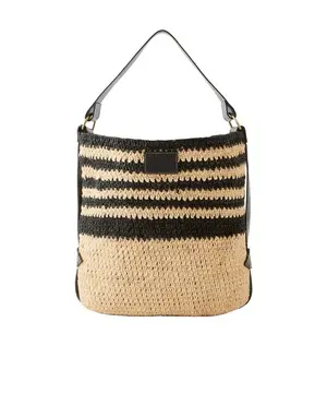 Isabel Marant Étoile Bayia Raffia Shoulder Bag - Nude