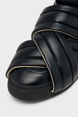 MAISON MARGIELA Padded Criss-cross Sneakers - Black