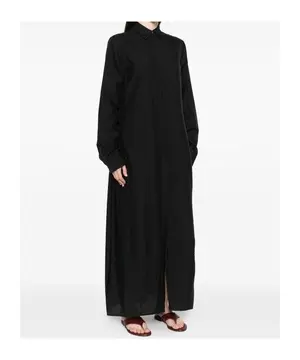TOTEME Long-sleeved Maxi Dress With Slit Detail - Black