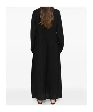 TOTEME Long-sleeved Maxi Dress With Slit Detail - Black
