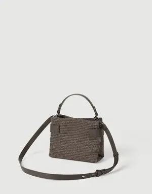 Brunello Cucinelli Precious Net Embroidered Essence Small Top-handle Bag - Brown