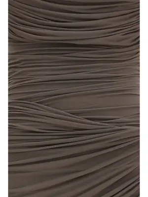 Magda Butrym Draped High Neck Dress