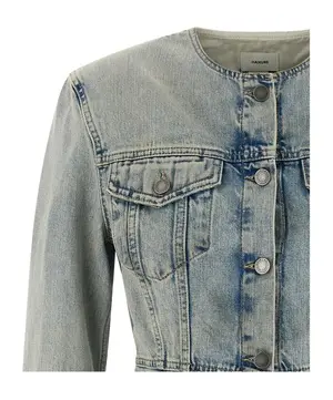HAIKURE Temple Fitted Denim Jacket - Gray