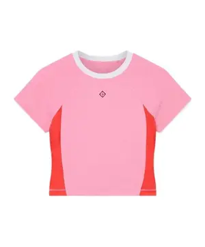 Casablanca Cropped T-shirt With Open Back And Letter Print