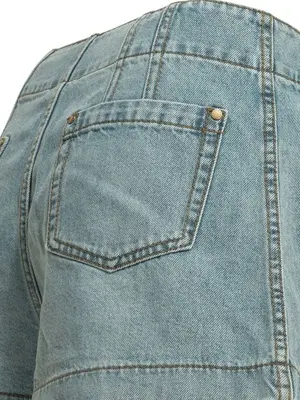 Zimmermann Skylark High-waisted Denim Shorts - Light Denim Blue