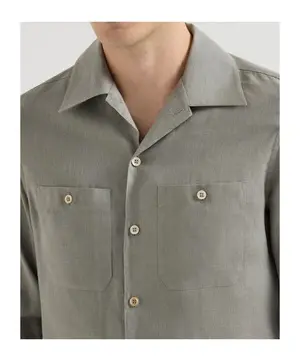 Brunello Cucinelli Pocket Detailed Easy Fit Shirt