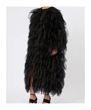 Max Mara Lauto" Ruffled Overcoat