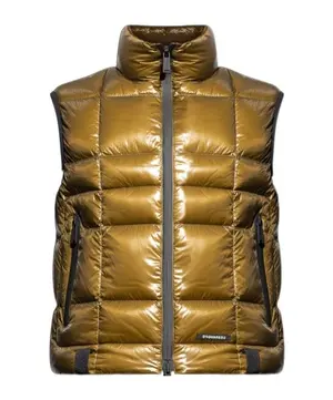 Dsquared2 Quilted Stand Collar Down Gilet - Brown