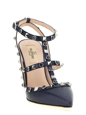 Valentino Garavani Rockstud Ankle-strap Pumps - Multicolor
