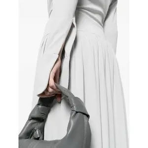 AYA MUSE V-neck Long Sleeve Pleated Maxi Dress
