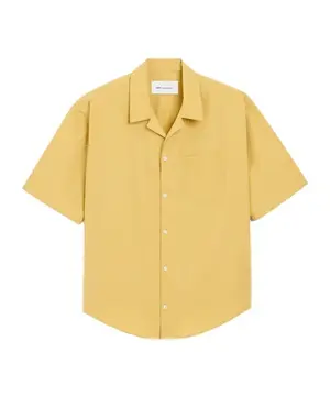 AMI Paris Short-sleeved Curved Hem Shirt