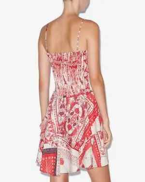 Isabel Marant Étoile Anka Patchwork Mini Dress - Pink