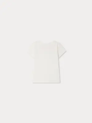 Bonpoint Short Sleeve T-shirt With Floral Sequin Detail