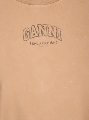 GANNI T-shirt With Washed Effect